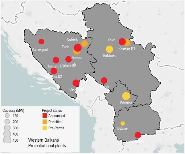 Are WB6 region countries planning to build new coal plants?