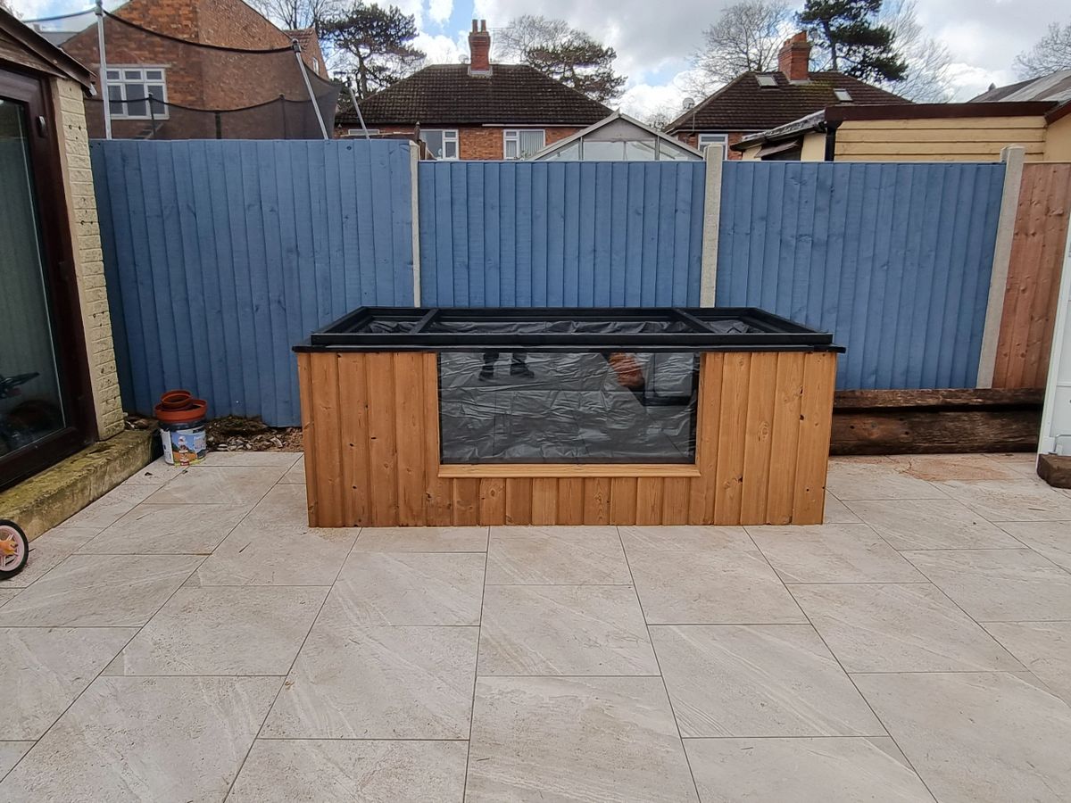 Cedar pond 8ft x 4ft x 3ft with viewing window.