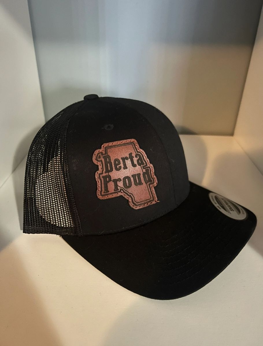Berta Proud Leather Curved Brim Snap Back
