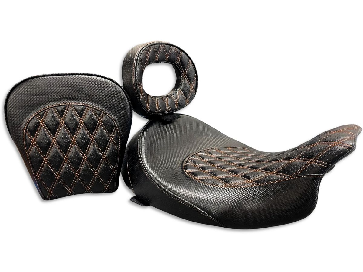 BAGGER/TOURING: SOLO SEATS CVO Double Diamond Tuck