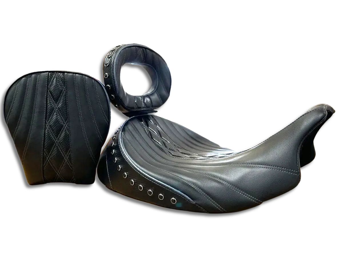 BAGGER/TOURING: SOLO SEATS PREMIUM Double Diamond Stripe Standard Vinyl ...