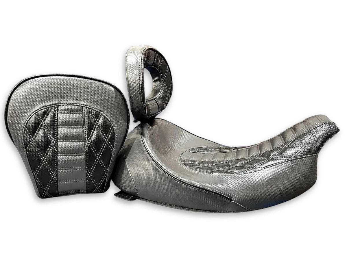 BAGGER/TOURING: SOLO SEATS CVO 3D Double Diamond Tuck + Double Tuck ...