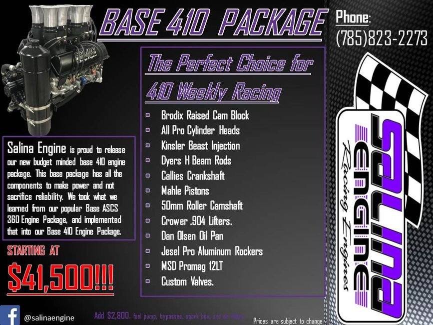 Base 410 Package | Salina Engine