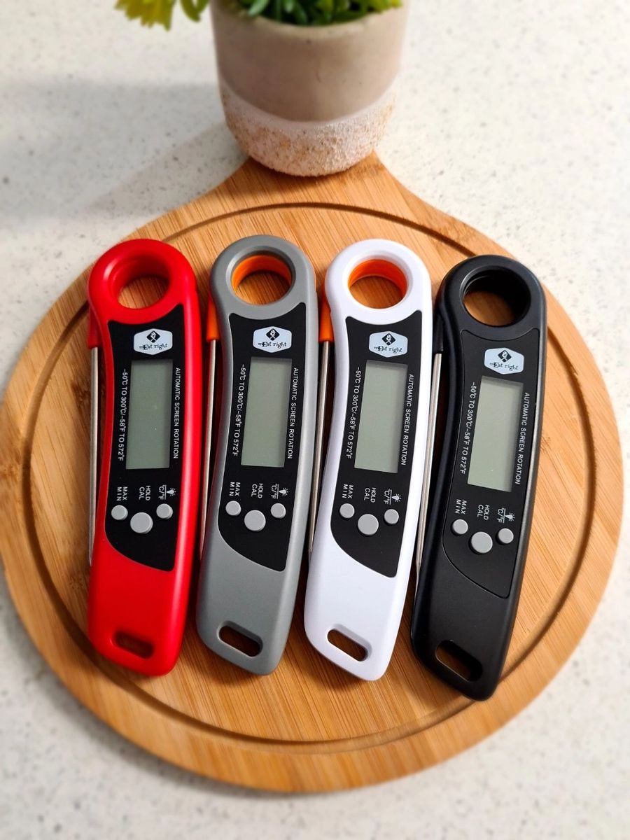 Waterproof Instant Read Thermometer + Free Handy Cooking Guide Magnet