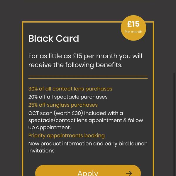 Partner Card Scheme | Masons Avenue Opticians