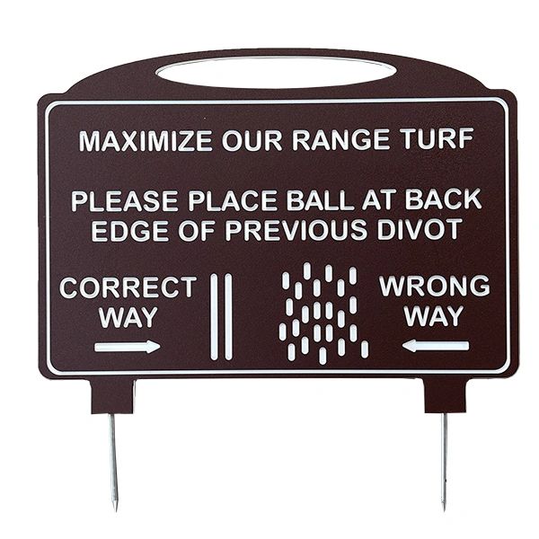 Plastic Divot Repair Signage
