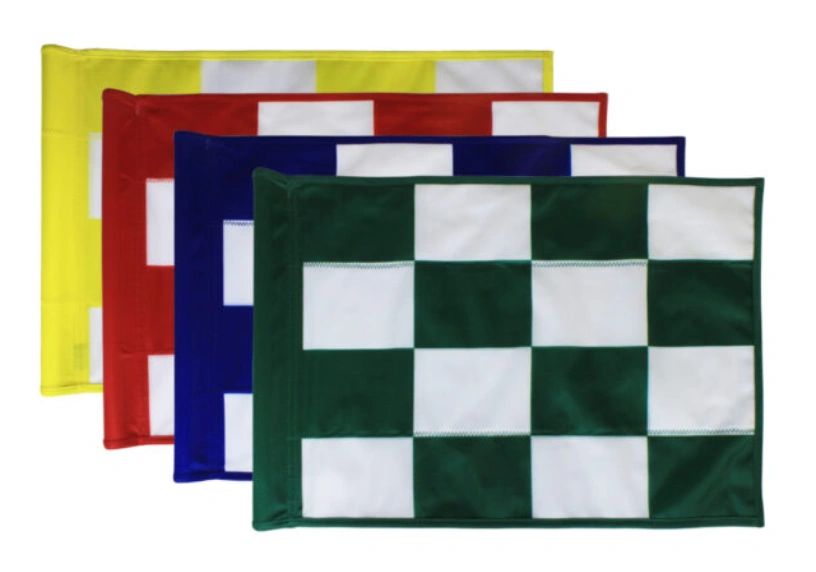 14" x 20" Checkered Tube Flags (Dye Sublimated)