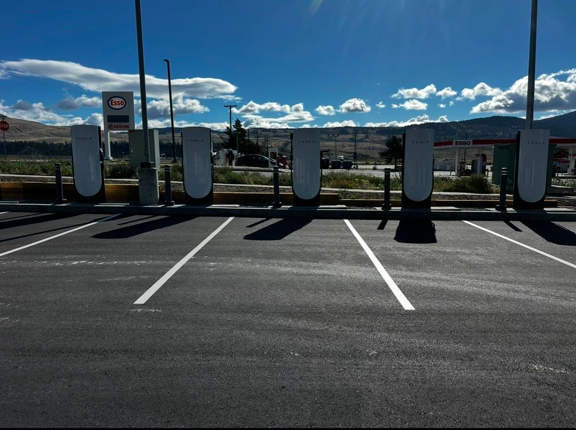 EV Charger Station Asphalt Line Painting