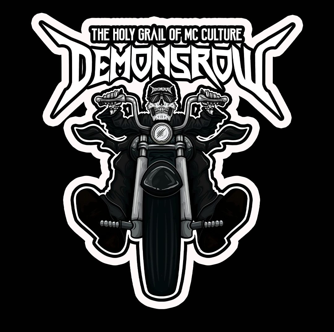 4x 3 1/2 inch Demons Row decal sticker