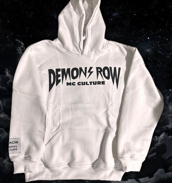 White Demons Row Hoodie