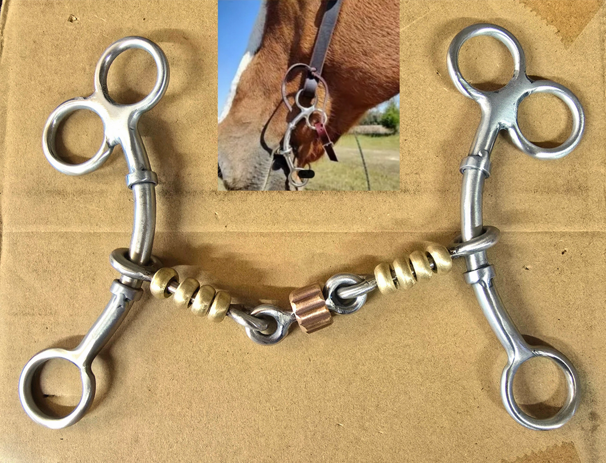 Double ring gag 3pc beaded
