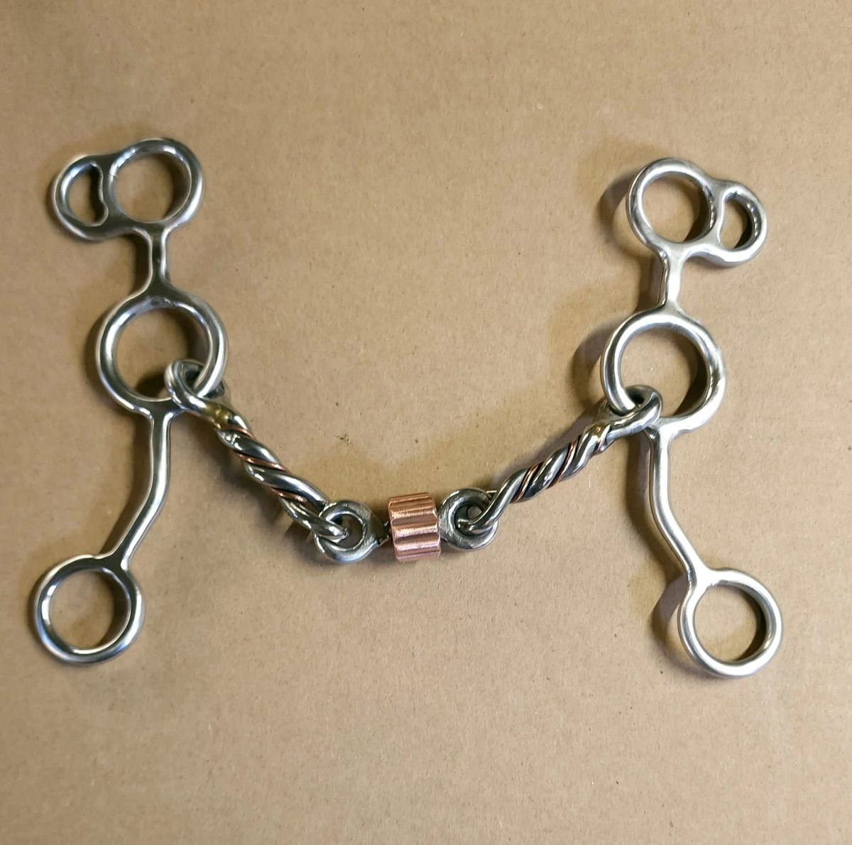 Klu Jr cow bit 3pc twisted copper inlay and cricket