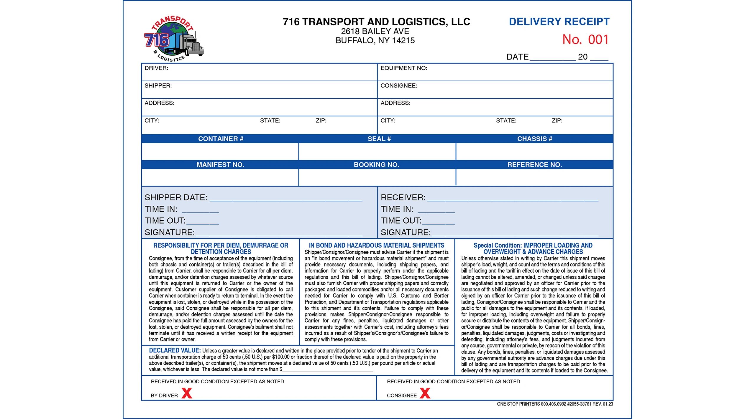 Proof of Delivery with Disclaimers
