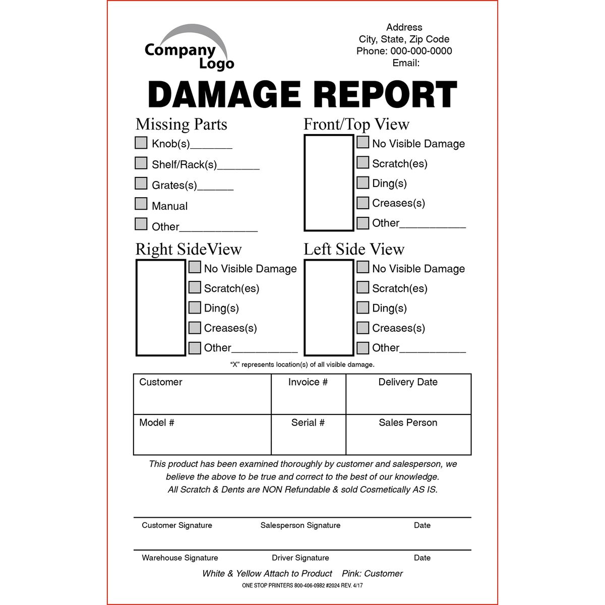 Appliance and Furniture Store Damage Report #2024