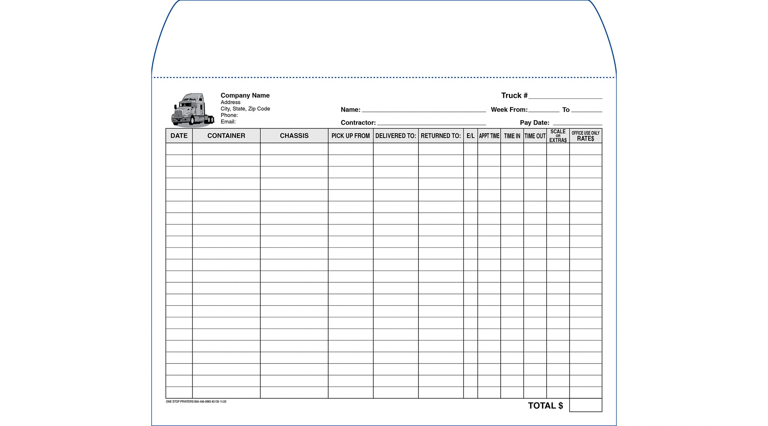 Container Shipping Manifest