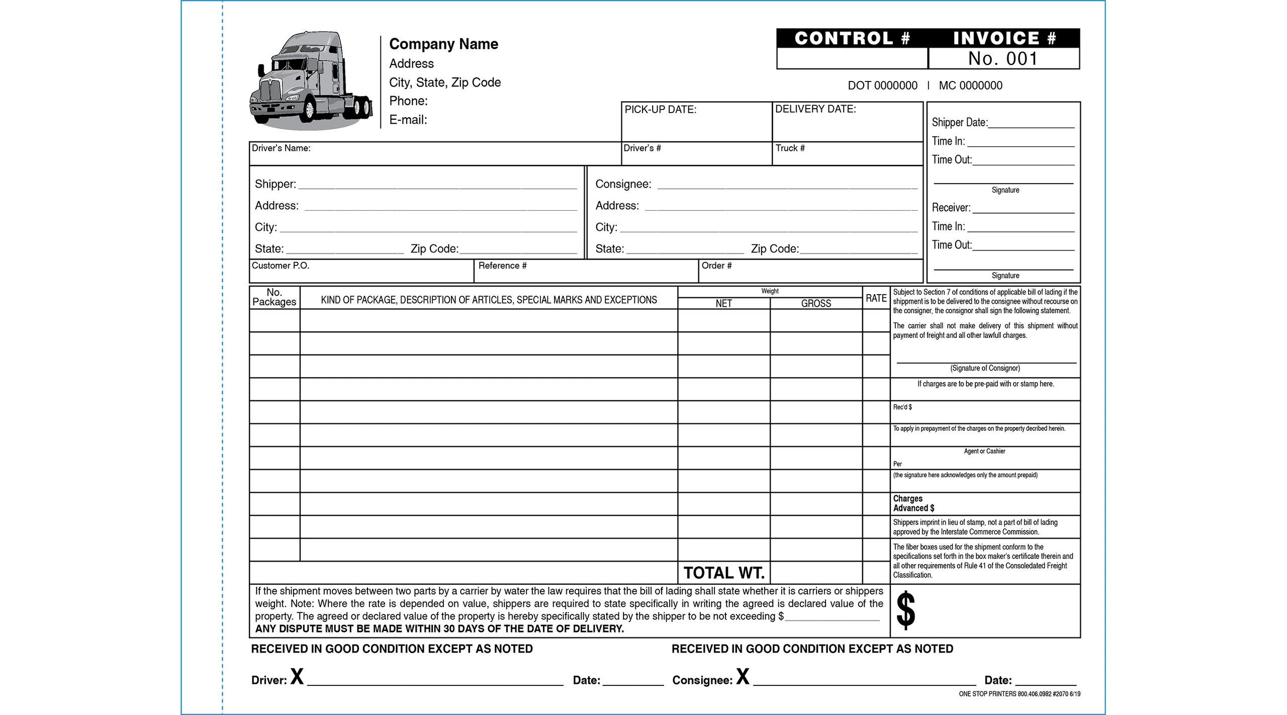 Delivery Receipt and Proof of Delivery