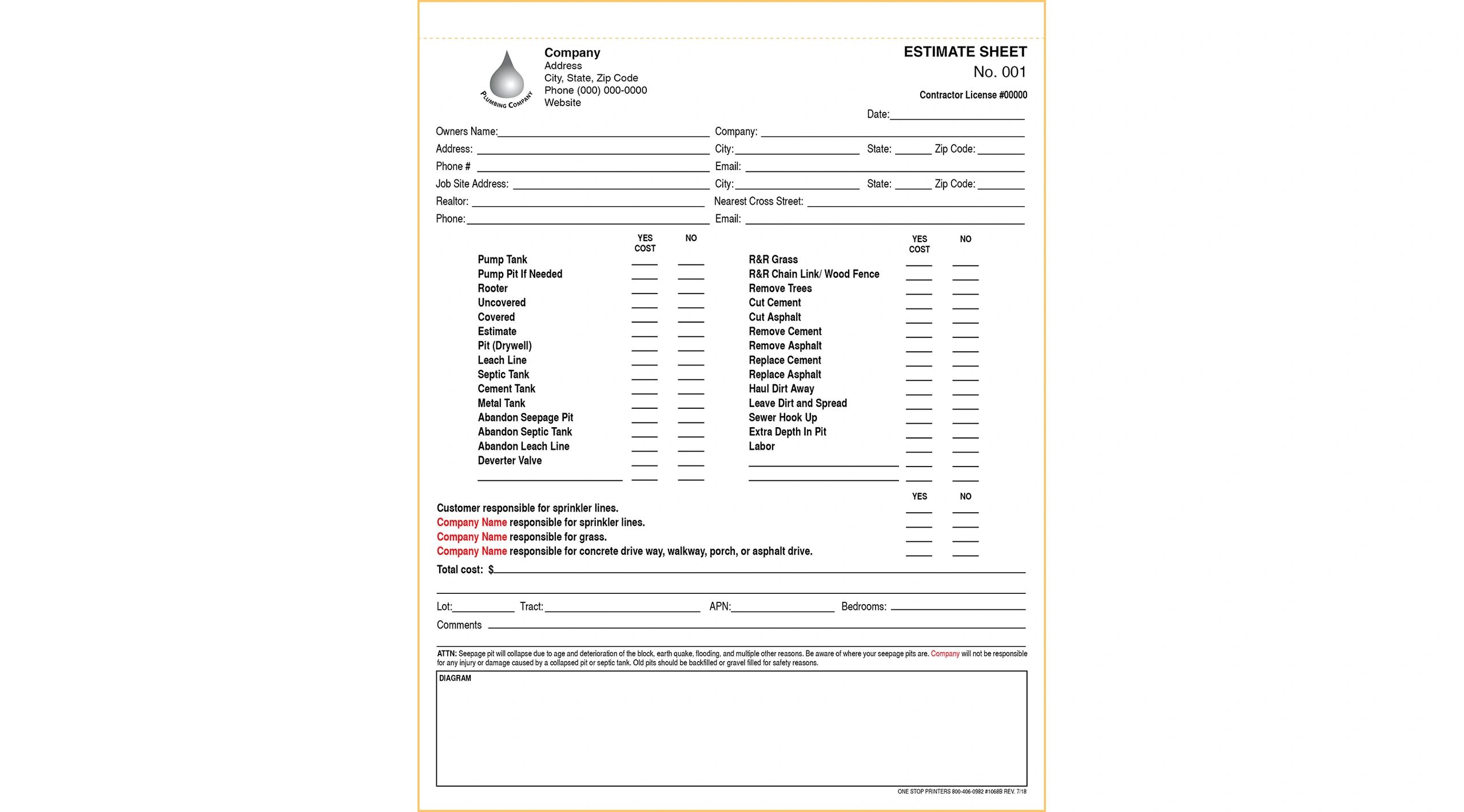 Septic System Estimate