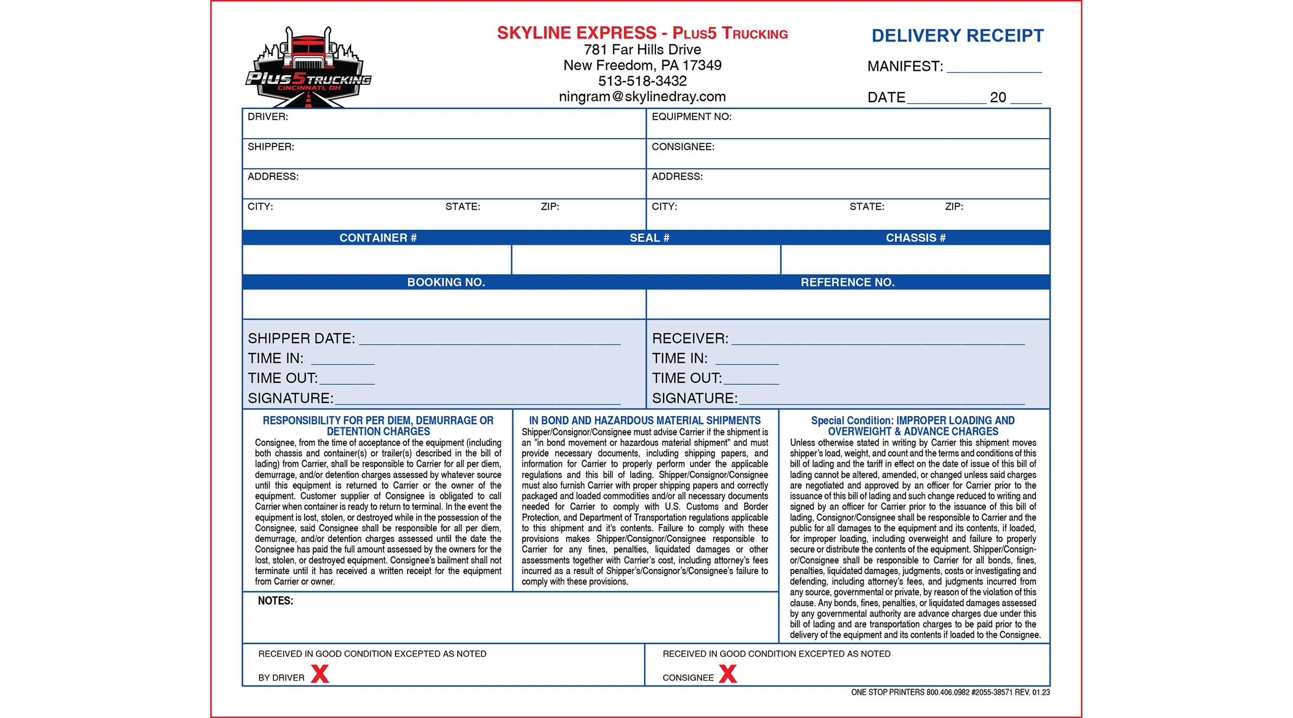 Delivery Receipt and Proof of Delivery