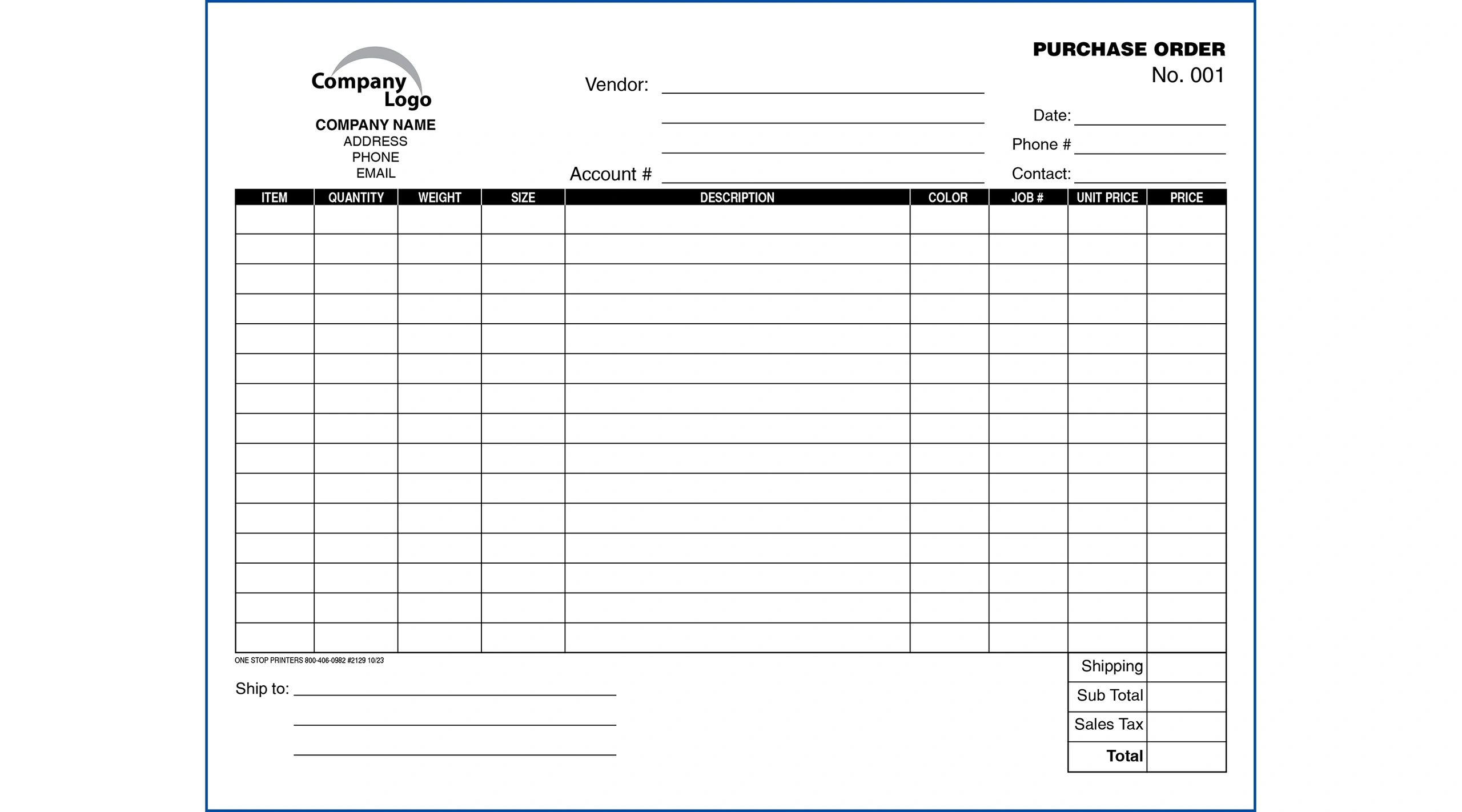 Duplicate and Triplicate Purchase Orders