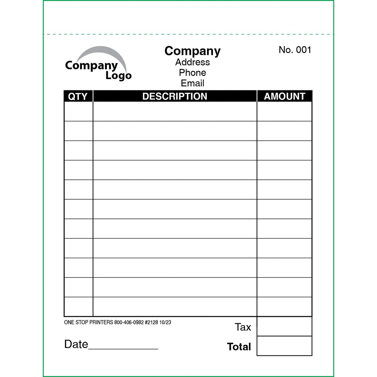 Retail Sales Invoice #2128
