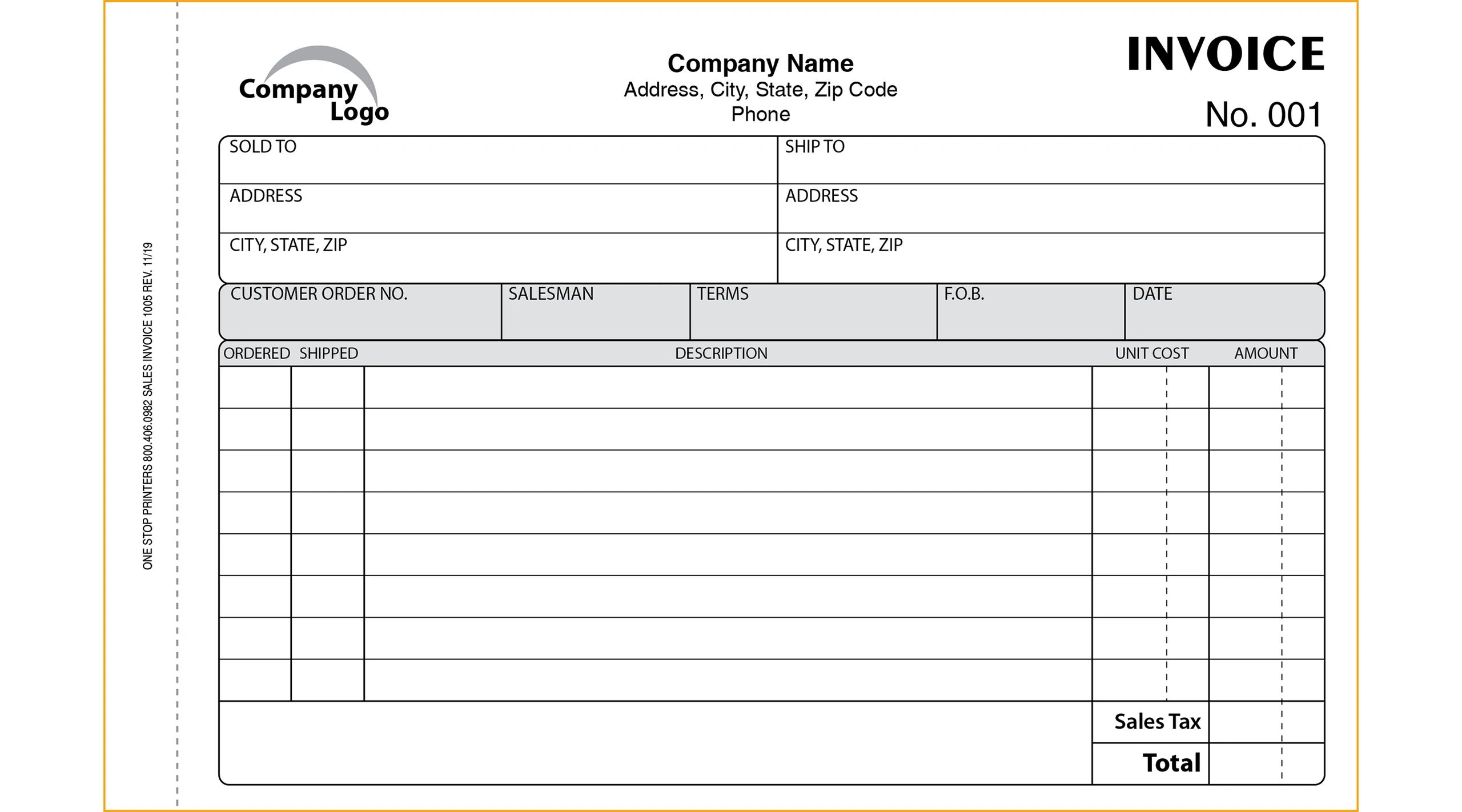 Retail Sales Receipt/Invoice