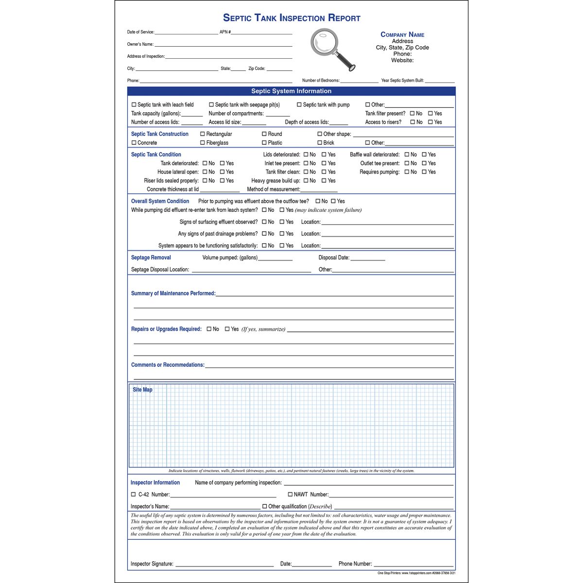 Septic Tank Inspection Report #2066