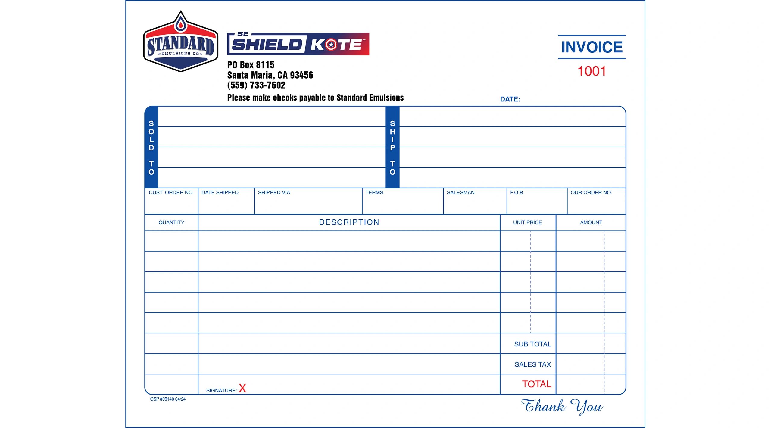 Custom Invoices and Receipts by One Stop Printers