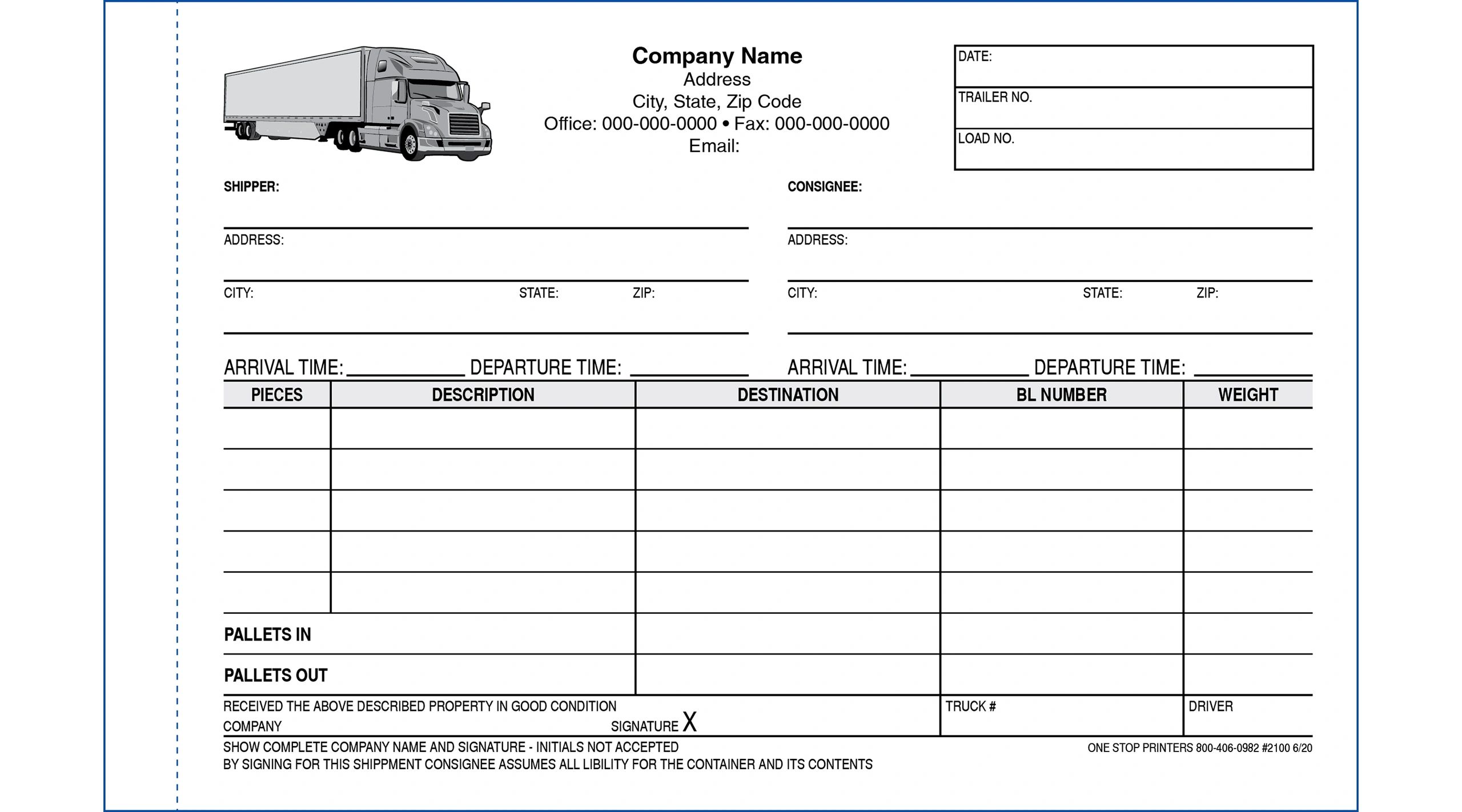 Truck Proof of Delivery