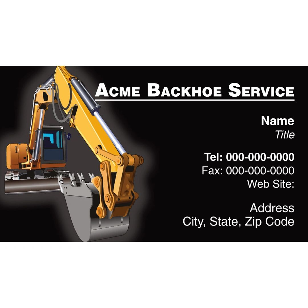 Backhoe Service Business Card #2073