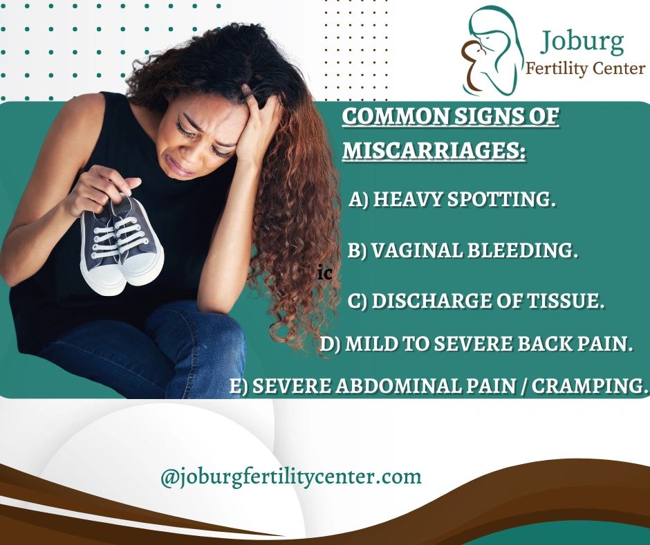 COMMON SIGNS OF MISCARRIAGES: