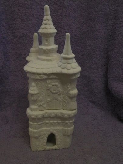 Ceramichrome 1688 Ceramic Castle Potpourri Burner - Bisque (Ready to Paint)