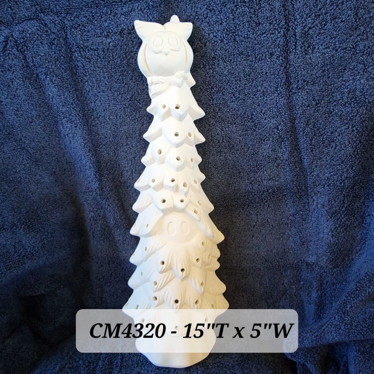 Clay Magic 4320 Luna Ghost Pine Tree in Bisque (Ready for you to Paint)