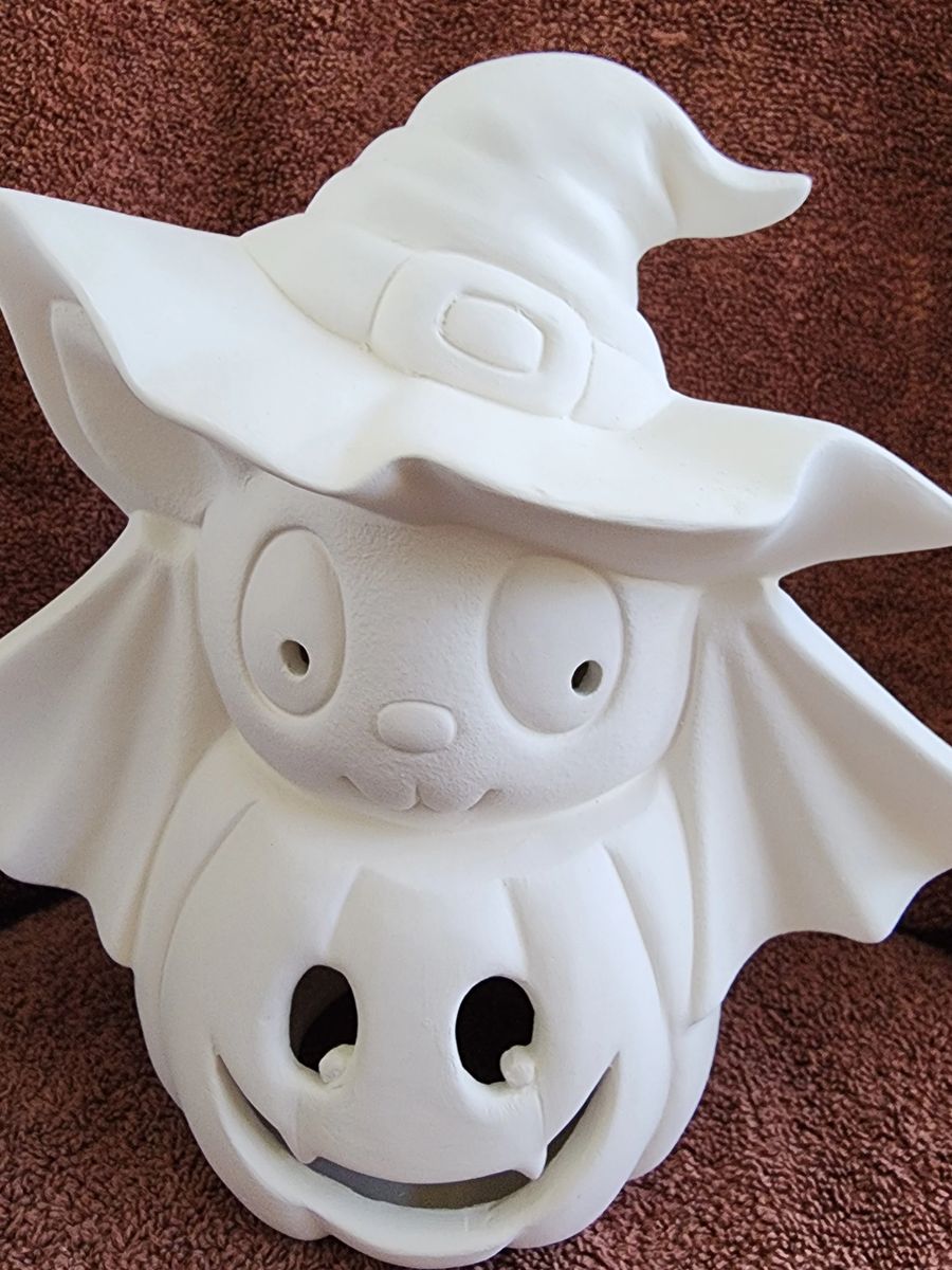 Clay Magic 4429 Ozzy Bat Crazy in Pumpkin - Bisque (Ready to Paint)