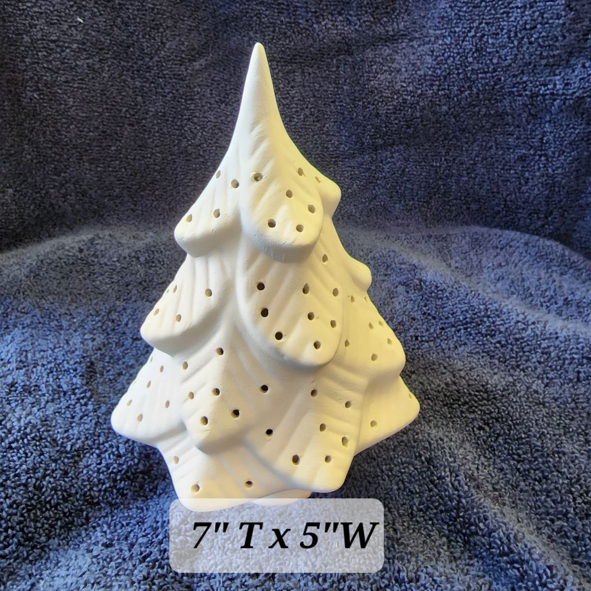 Cramer 14 Small Ceramic Christmas Tree with Built In Base - Bisque ...