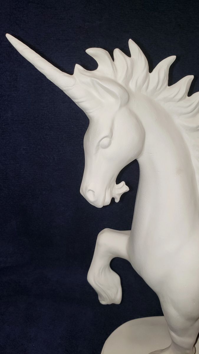 Gare L567 Standing (Prancing) Unicorn - Bisque (Ready to Paint)