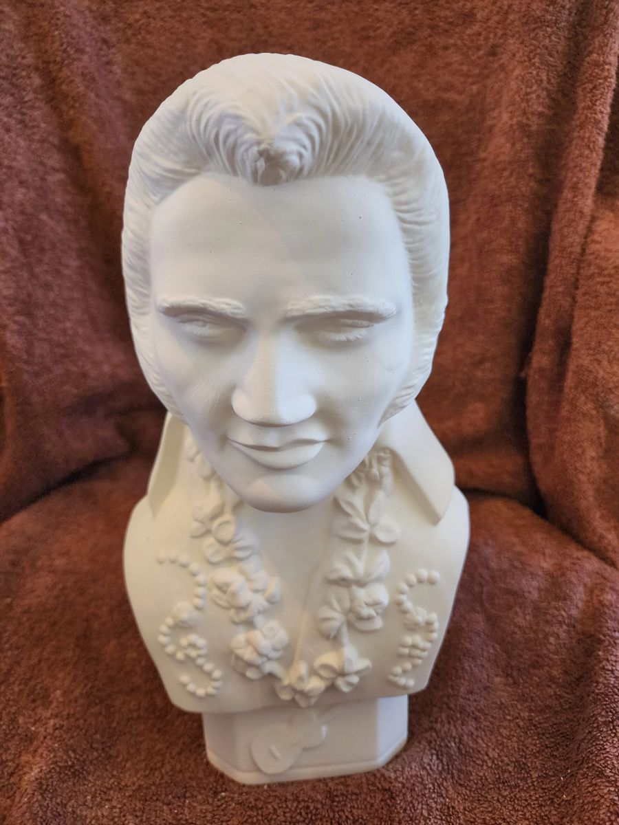 Sunrise 487 Elvis Bust - Bisque (Ready to Paint)