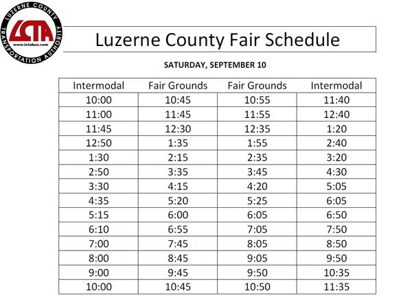 LCTA Bus Schedule