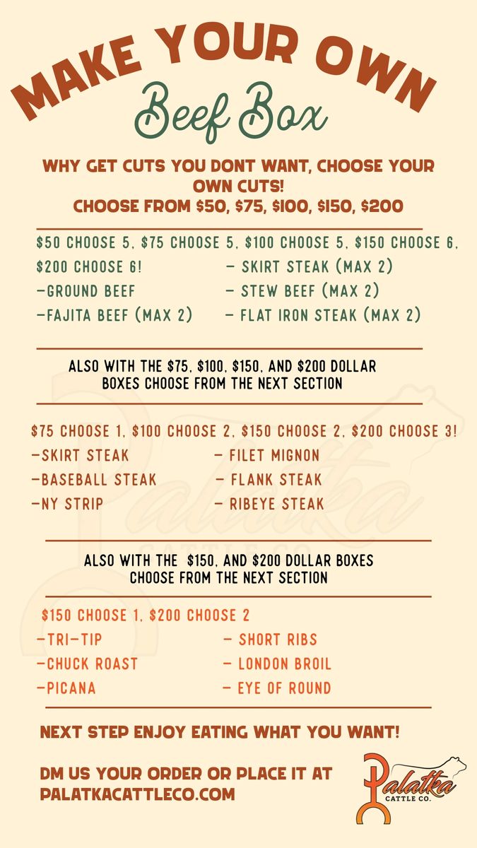 Custom Beef BOX