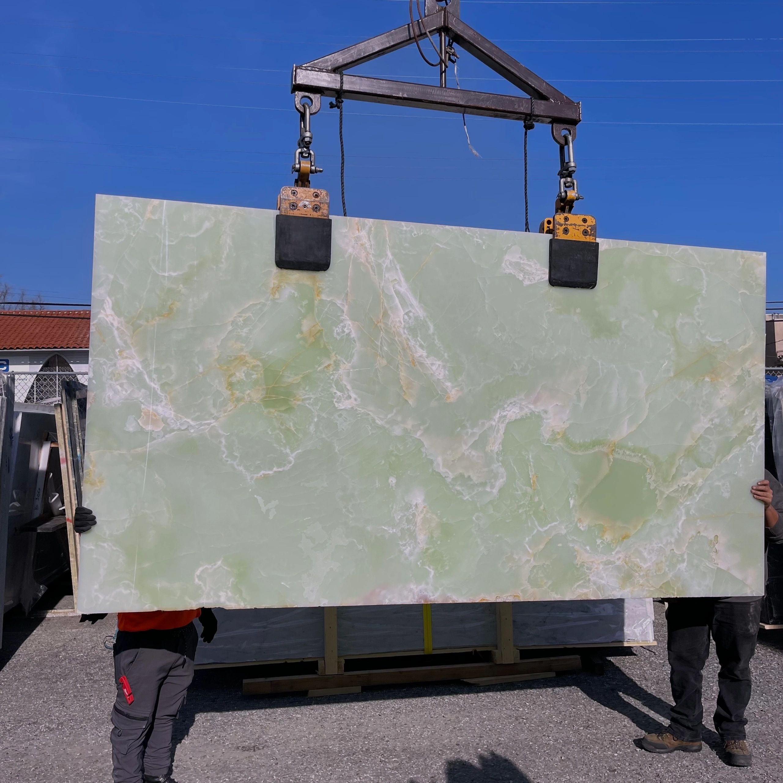 1.5cm Onice Green Jade Polished Onyx Slab 110" x 60"