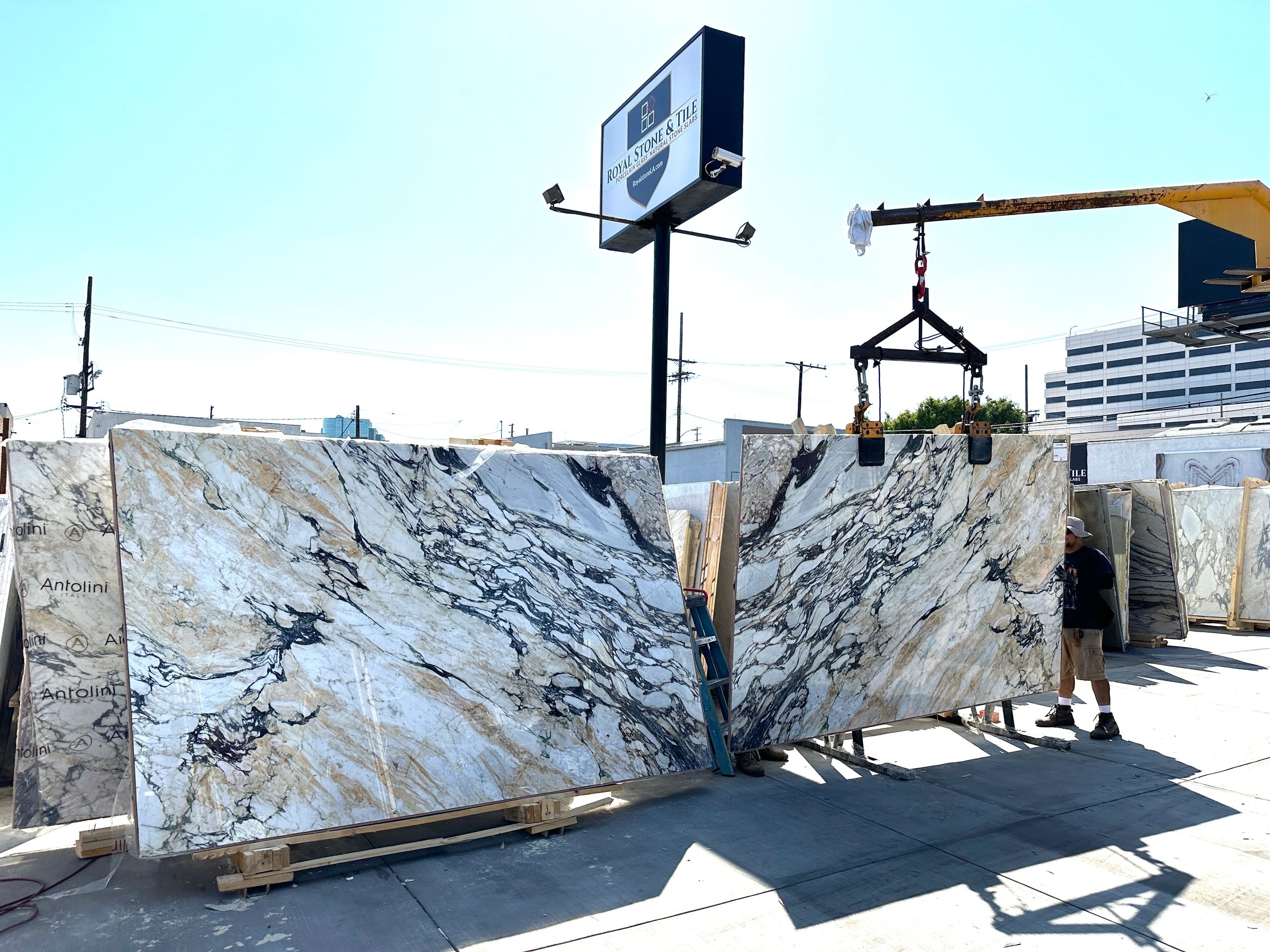 Antolini Viola Extra Calacatta Marble Slab Polished Book matched