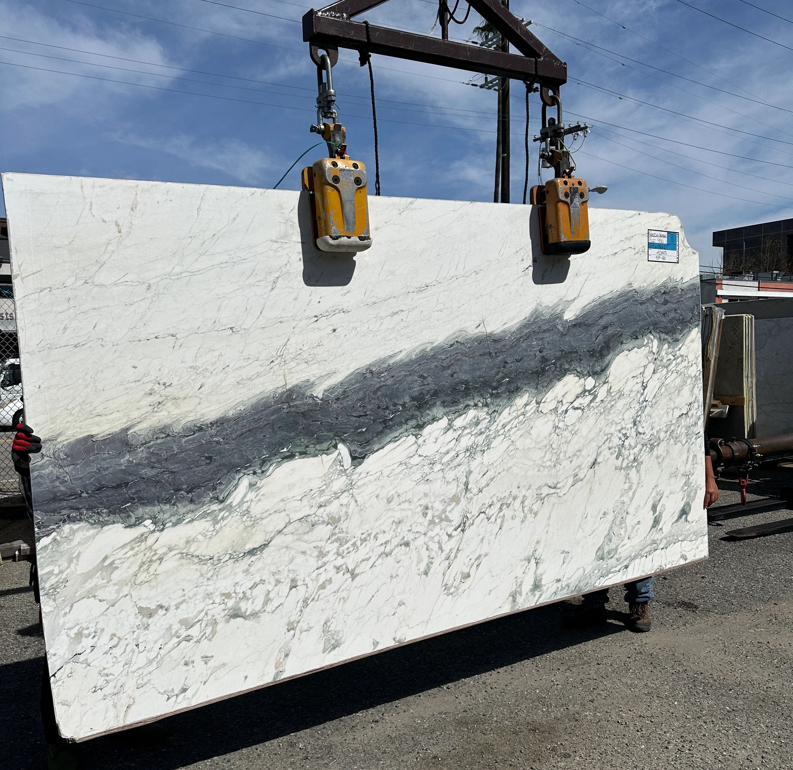 BRECCIA CAPRAIA MARBLE SLAB 3/4" HONED FINISH STONE SLAB