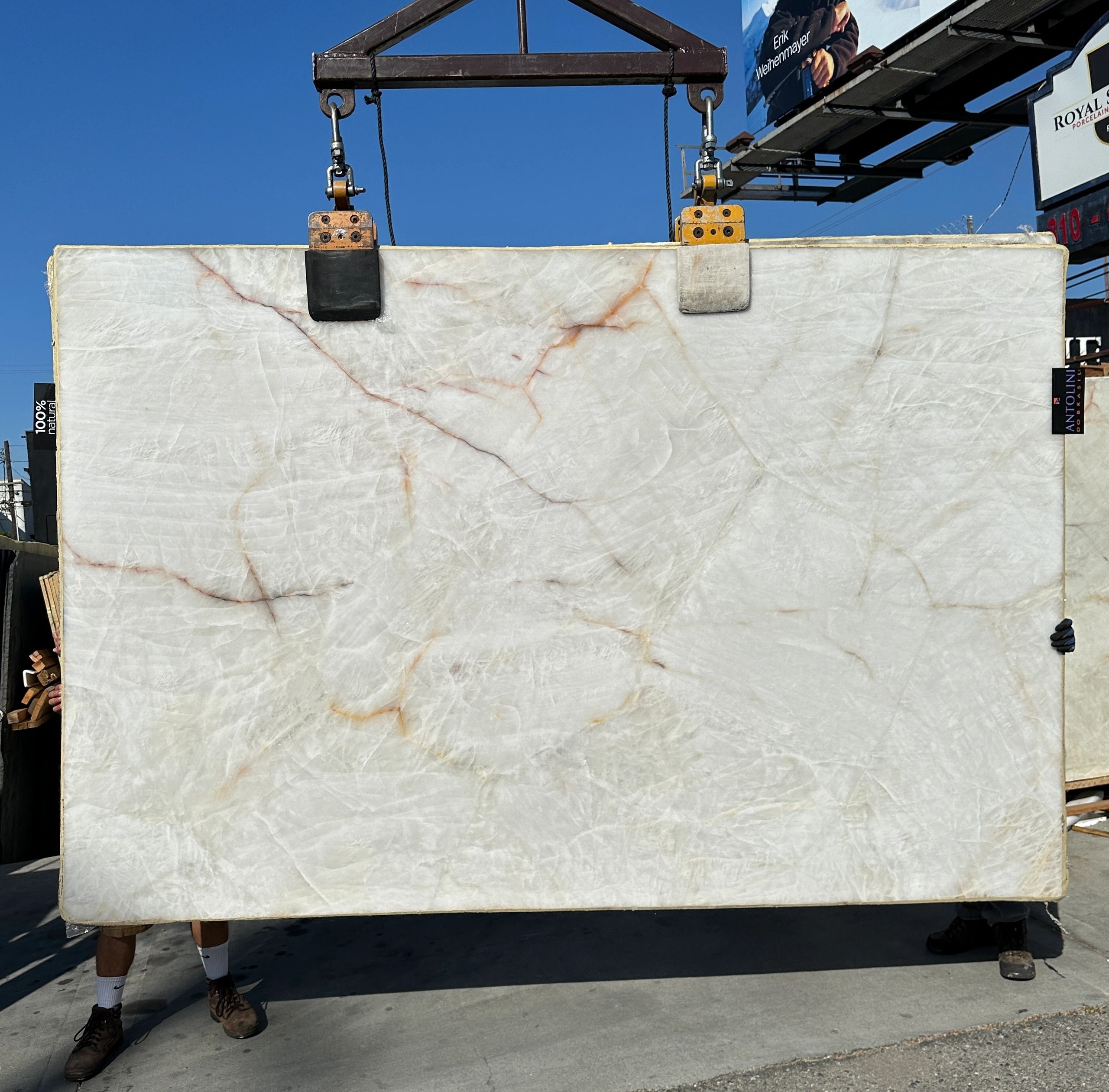 Cristallo Luminescence Quartzite Slab Polished from Antolini