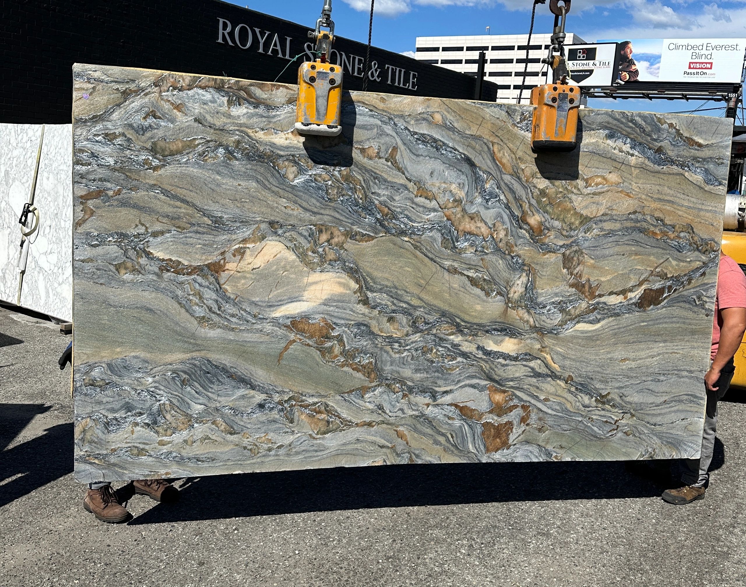 Magma Blue Fusion Quartzite Slabs from Antolini
