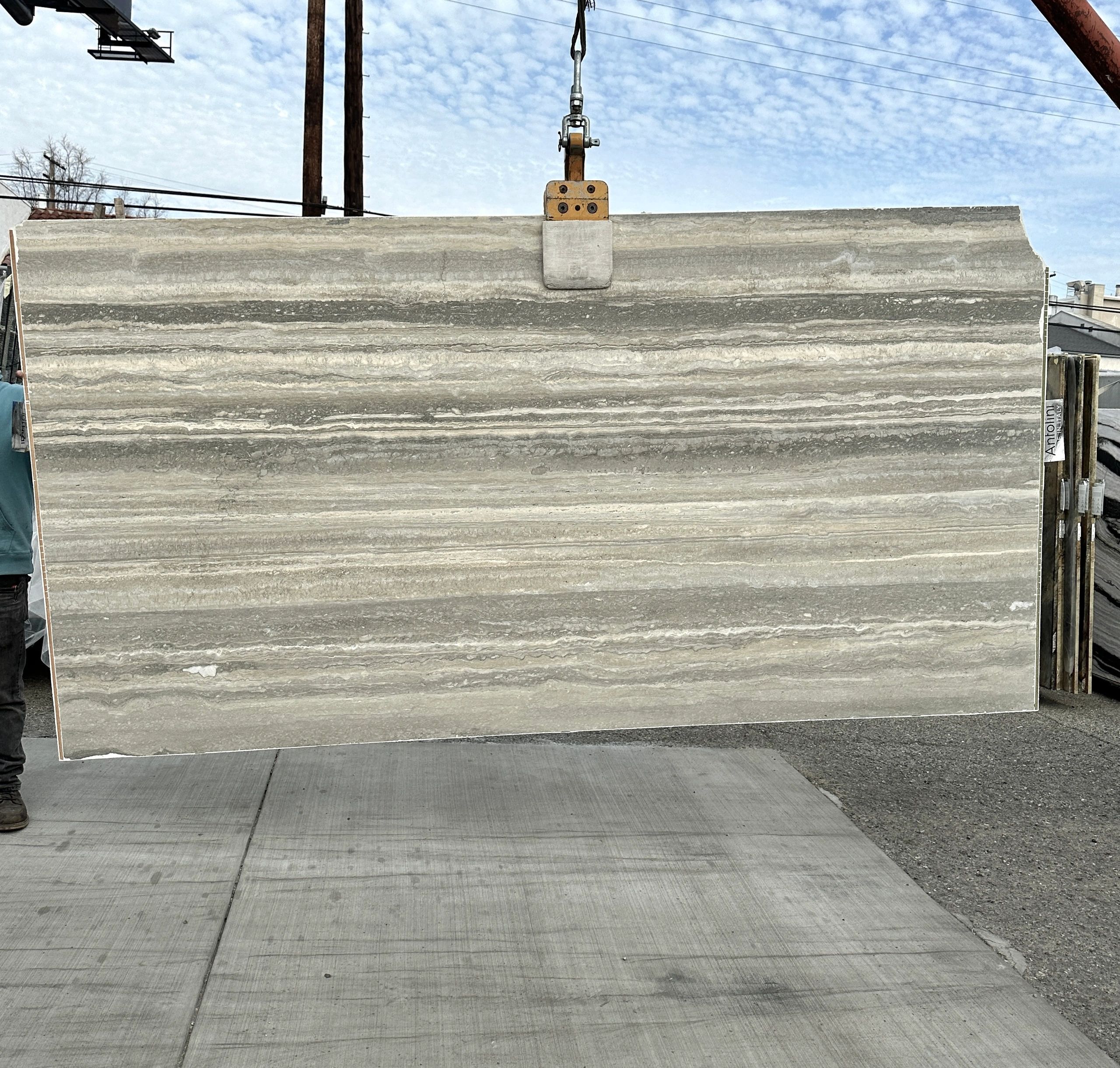 Antolini Ocean Blue Silver Travertine Honed 64 x 124