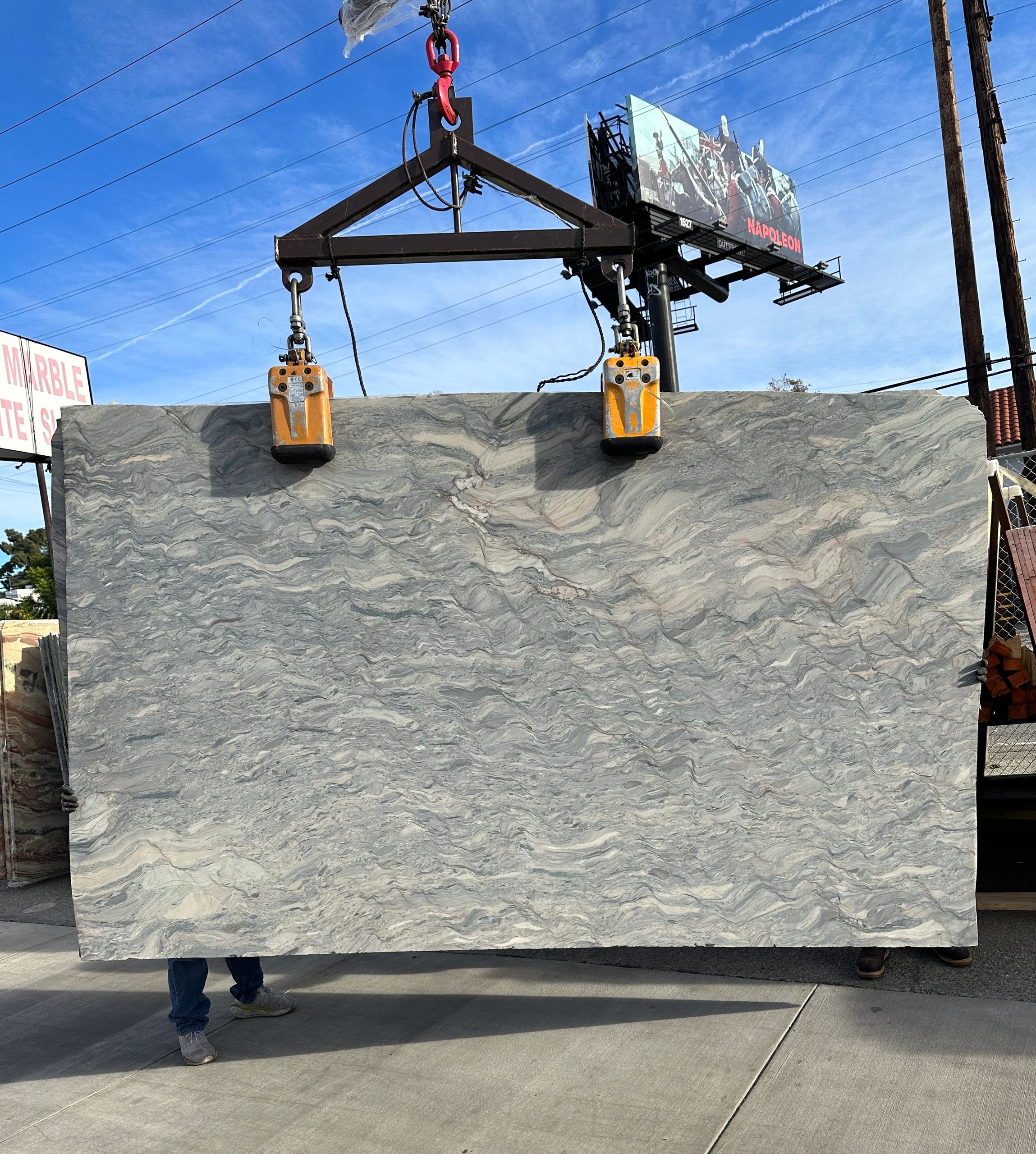 Fusion Wow Dark Quartzite Leathered Texture Finish Stone Slab