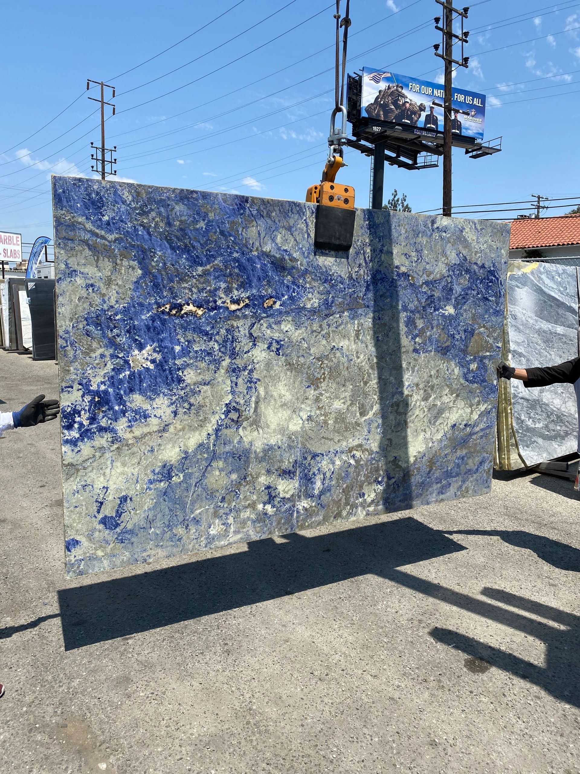 Sodalite Natural Stone Slabs at Los Angeles Slab Yard Royal Stone