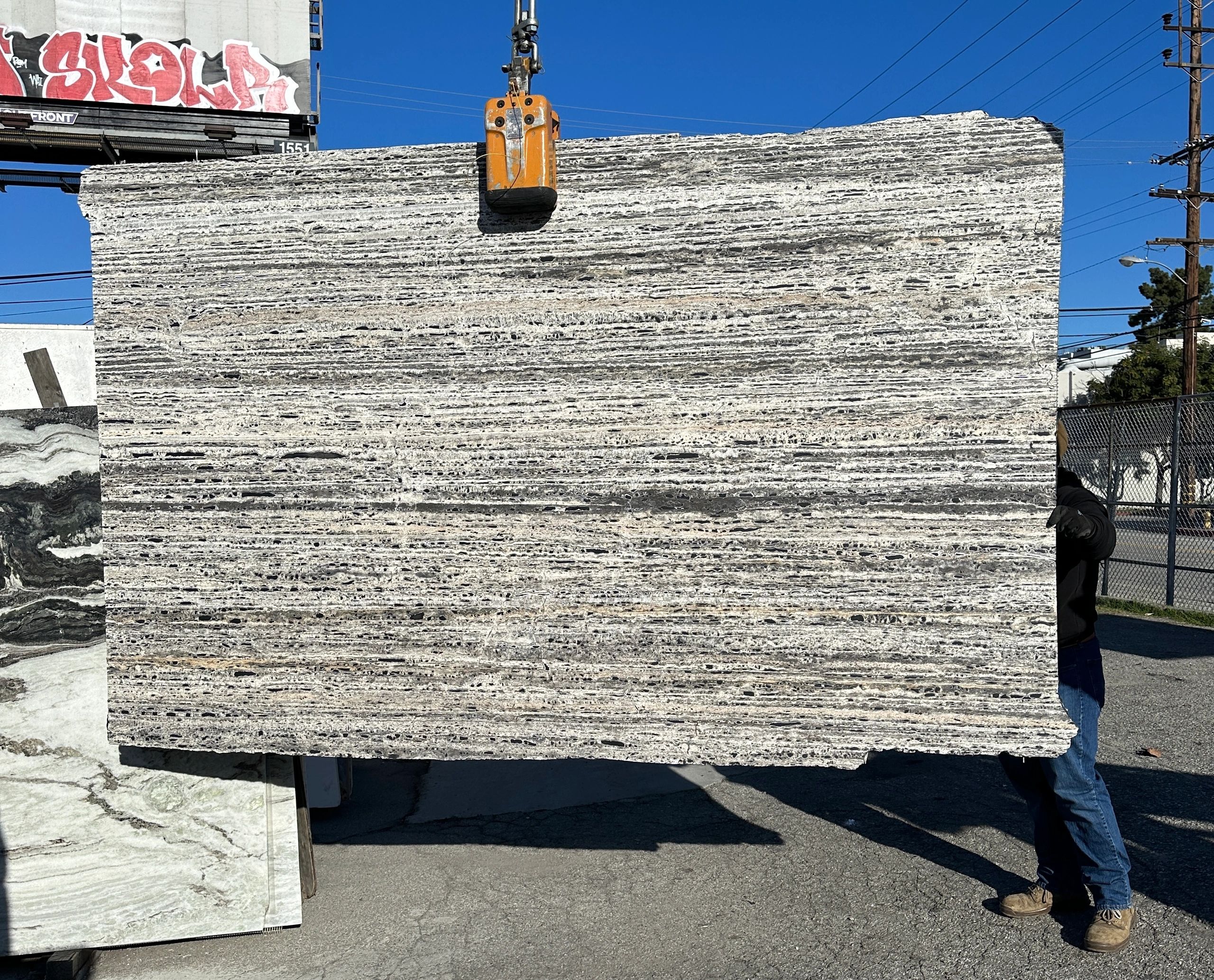 Platinum Resin Filled Travertine Slabs