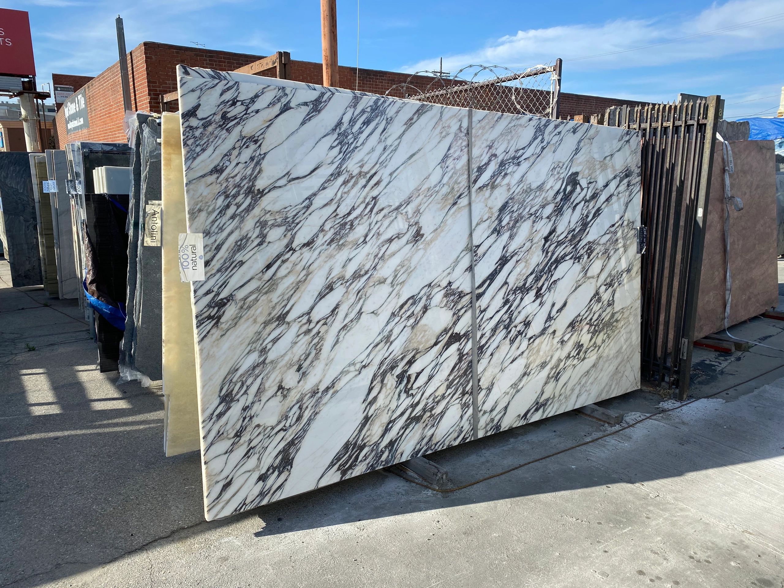 Antolini Viola Calacatta Marble Slab Polished 72" x 132"