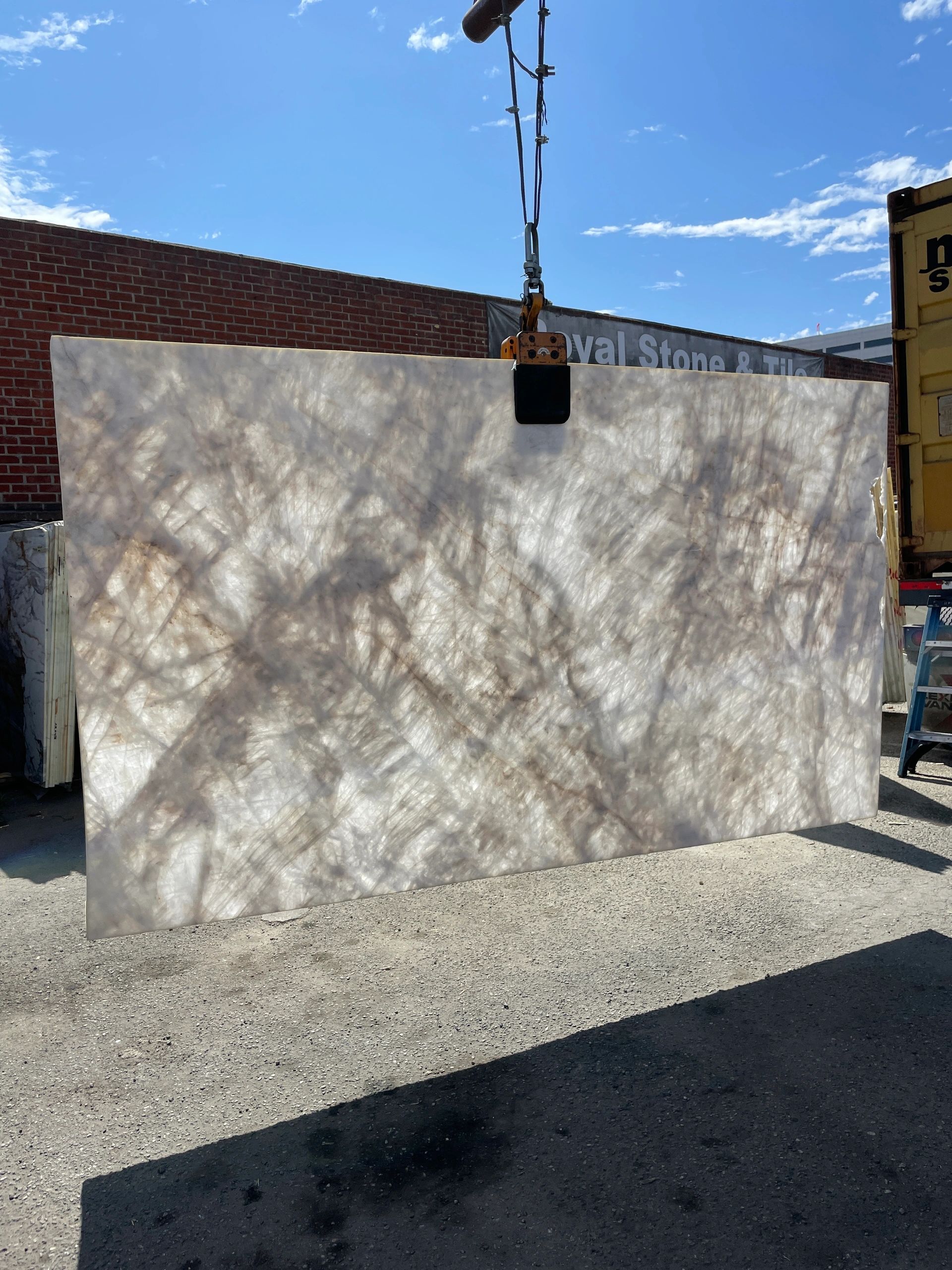 Cristallo quartzite slab dealer Royal Stone Slab Yard