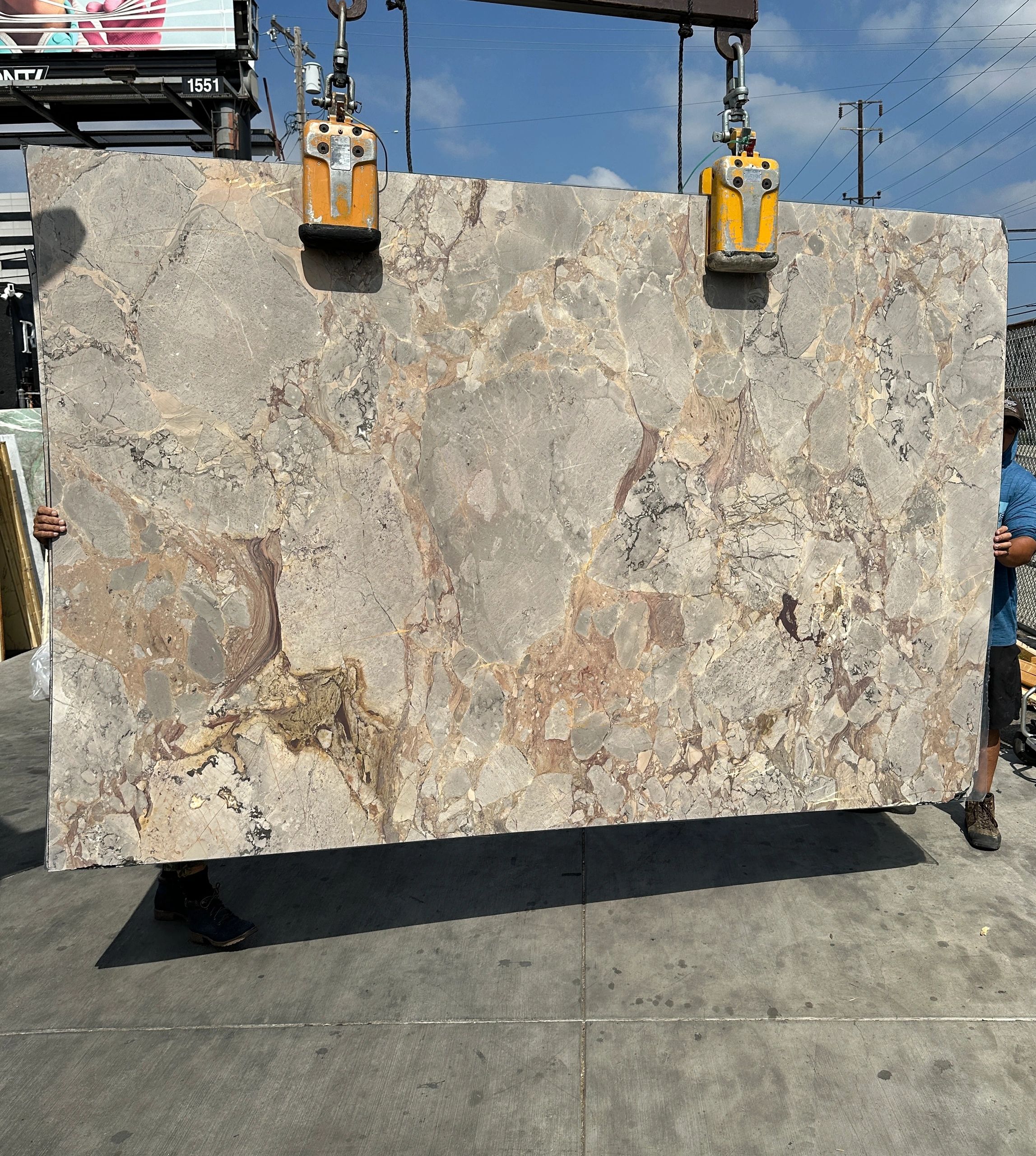 Antolini Breche Sarrancolin Taupe Marble Slab Honed Finish 74x112